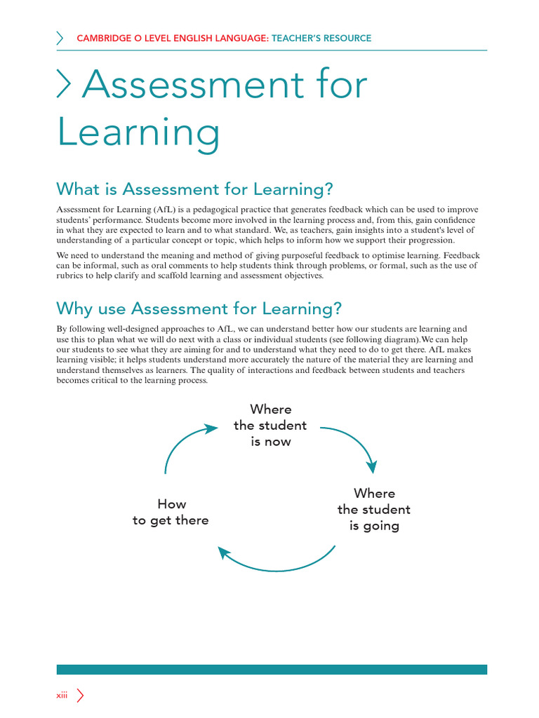 Effective Assessment for Learning Strategies | PDF | Educational ...