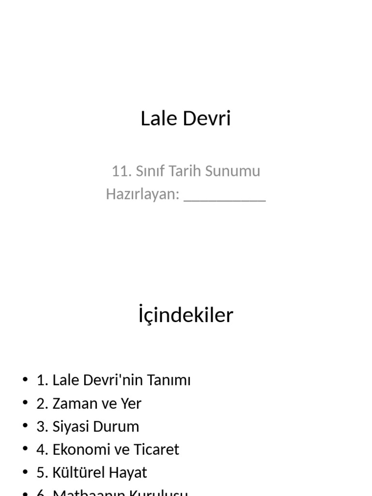 Lale Devri Gorselli Sunum2 | PDF
