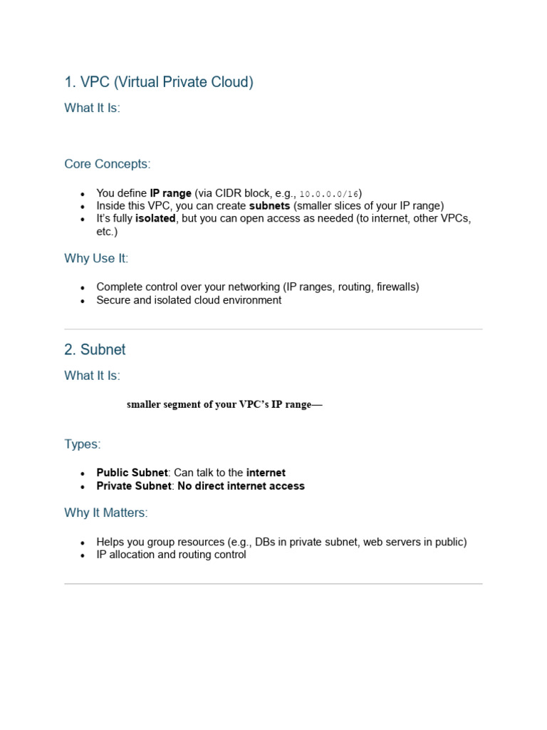 AWS Networking Terms - DevopsRitiks | PDF | Ip Address | Internet