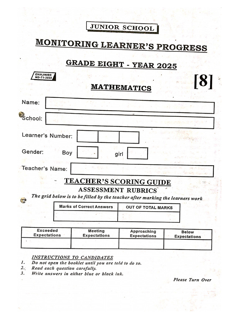 Grade 8 Mathematics | PDF