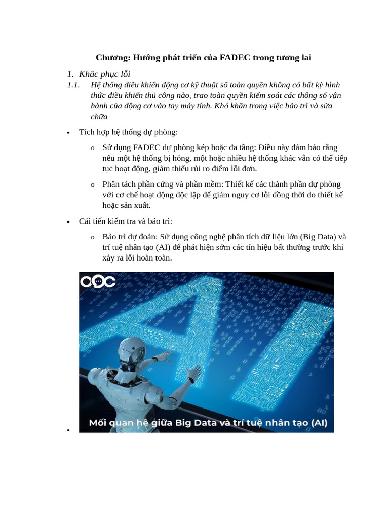 Chương Hướng Phát Triển Của FADEC Trong Tương Lai | PDF