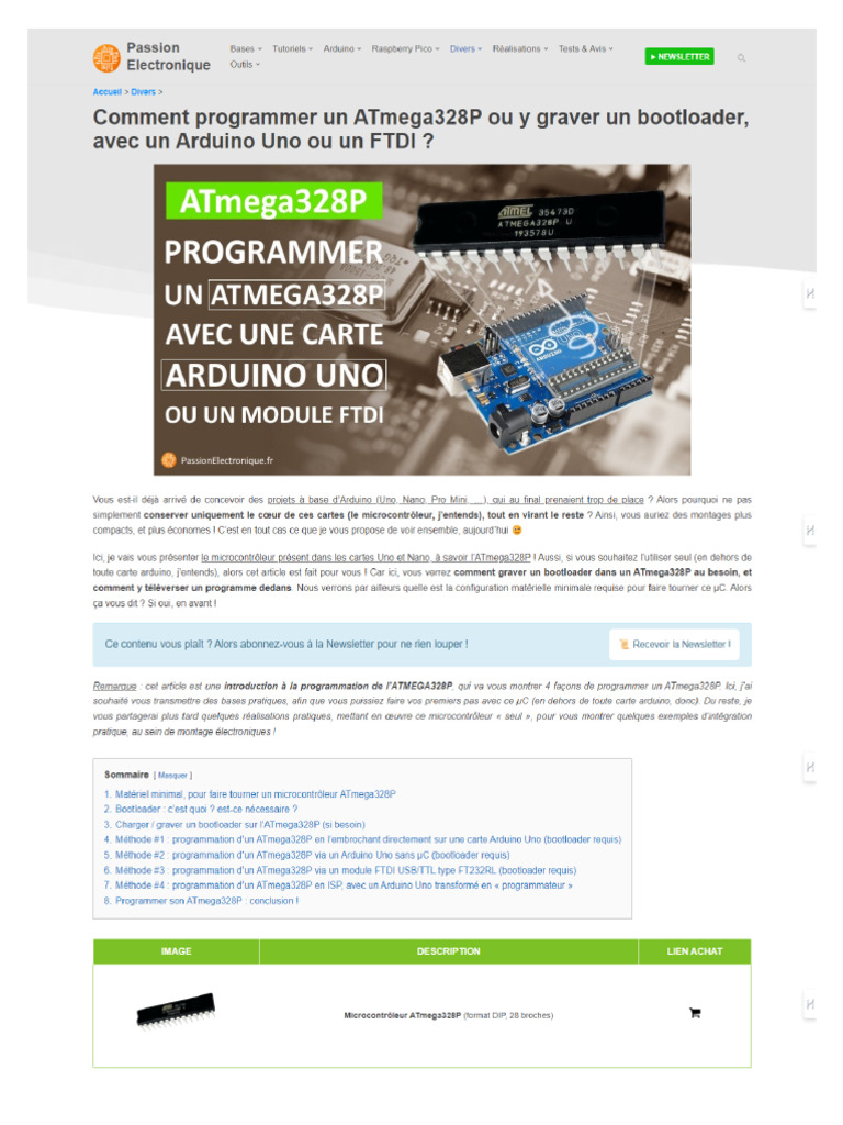 Screencapture Passionelectronique FR Programmer Atmega328p 2024 05-29-13!08!07 | PDF