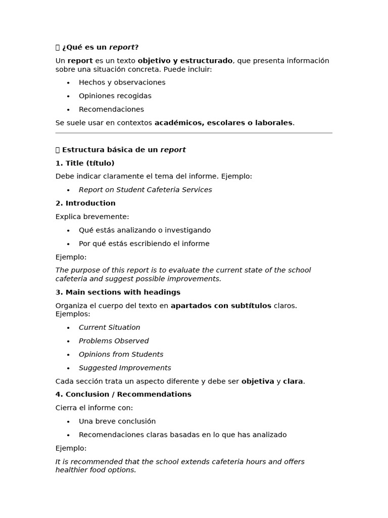 Guía para Escribir un Reporte Efectivo | PDF