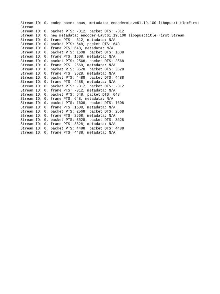 Opus Stream Metadata Analysis | PDF