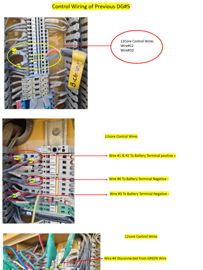 Control Wiring of Previous DG#5 | PDF