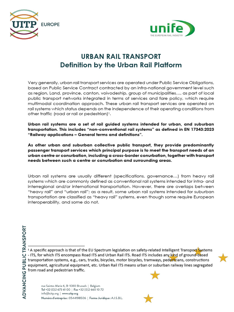 Urban Rail Transport Overview | PDF | Rail Transport | Transport