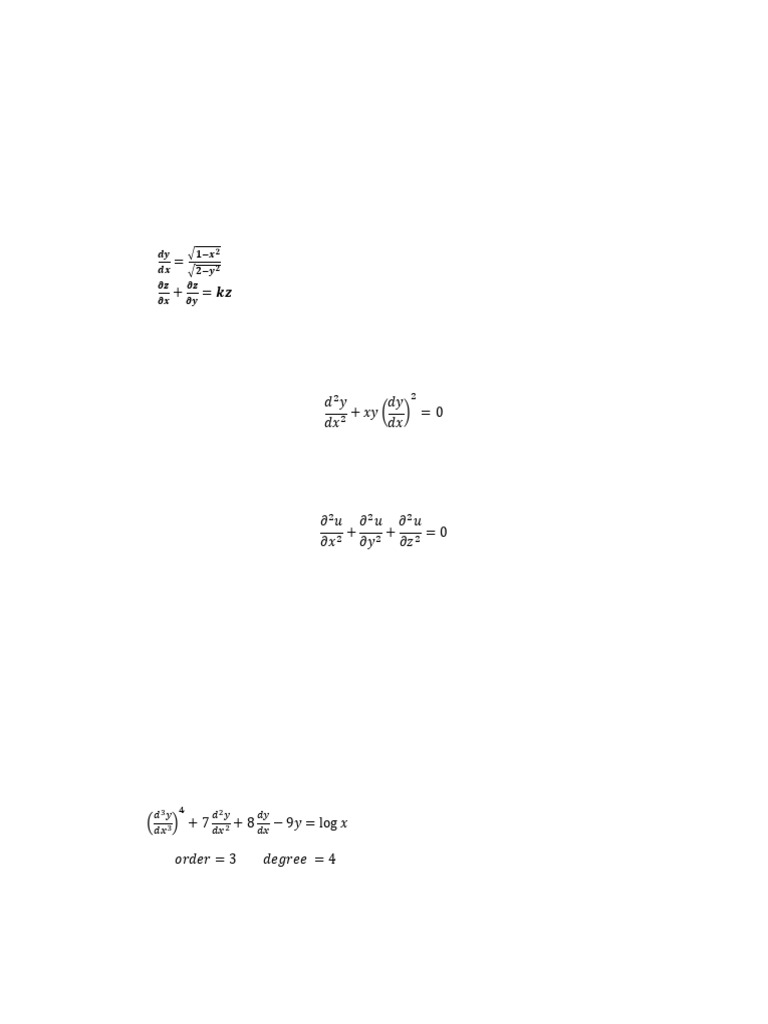 Differential Equations | PDF | Equations | Variable (Mathematics)