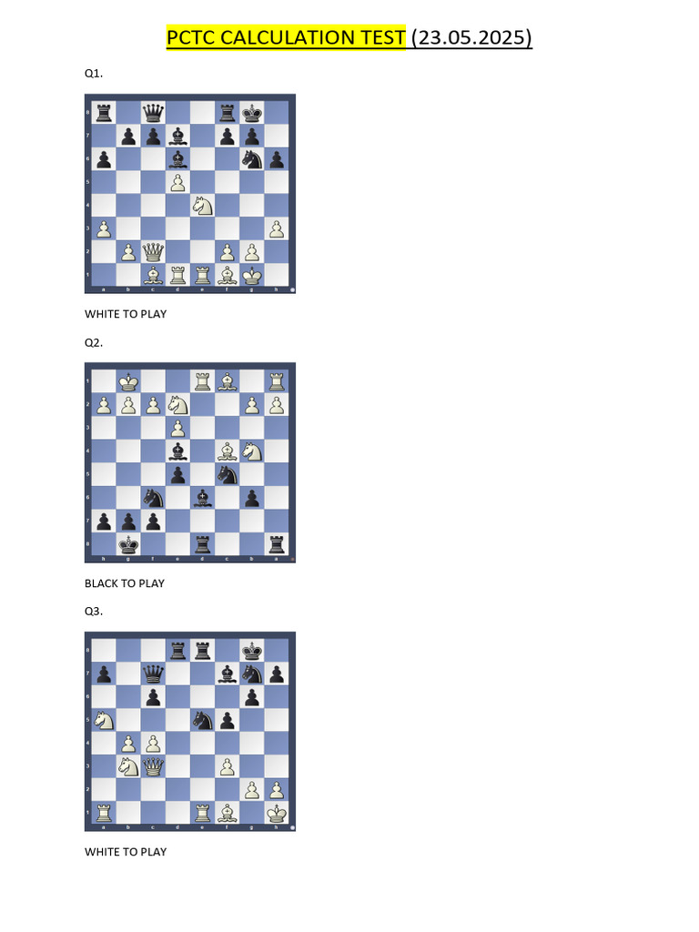 PCTC Calculation Test 23.05.2025 | PDF