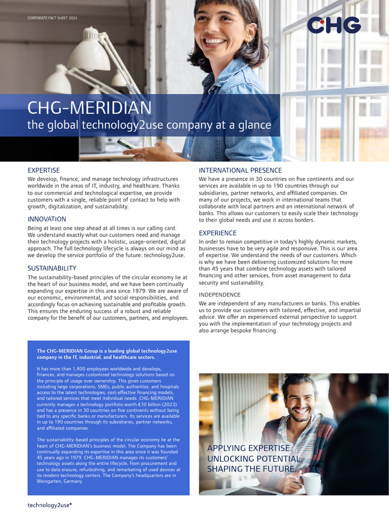 CHG-MERIDIAN Factsheet Corporate 2023 EN | PDF | Sustainability | Business Economics