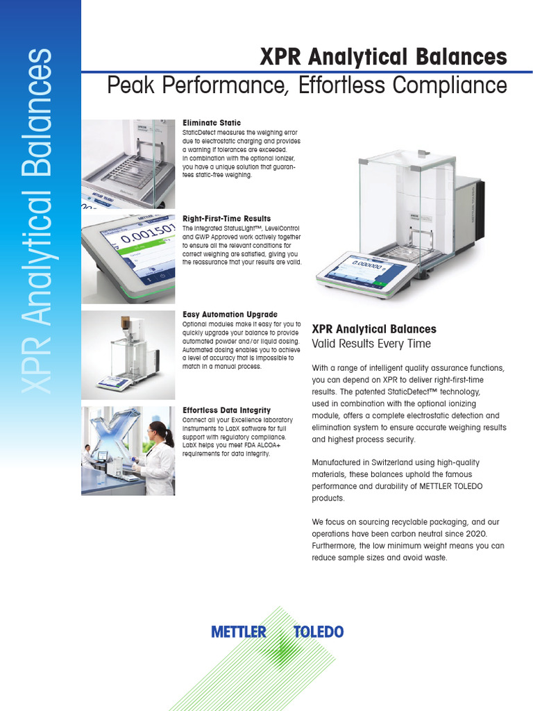 XPR Analytical Balance DS XPR Analytical en | PDF | Printer (Computing)