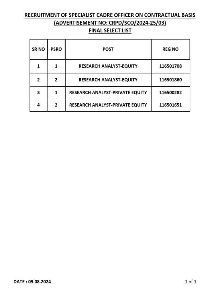 090824-Sco 03 Select List | PDF