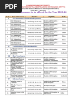 Ugc MMTTC 2025 26 Schedule | PDF | Biology
