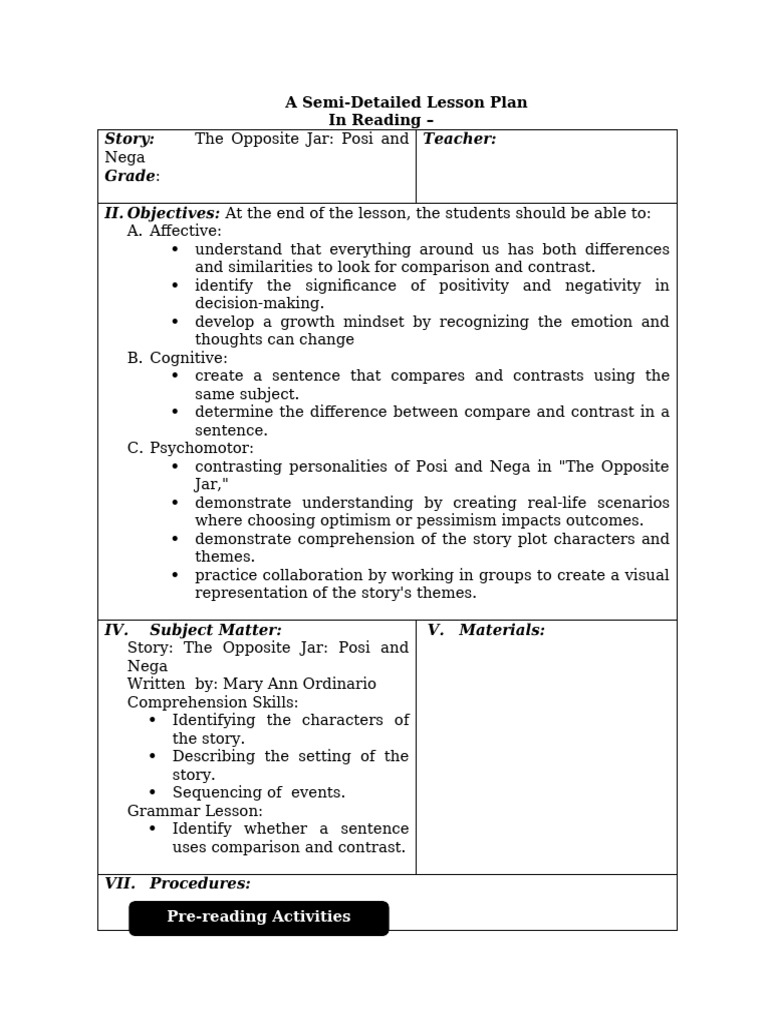 Story Telling Lesson Plan | PDF