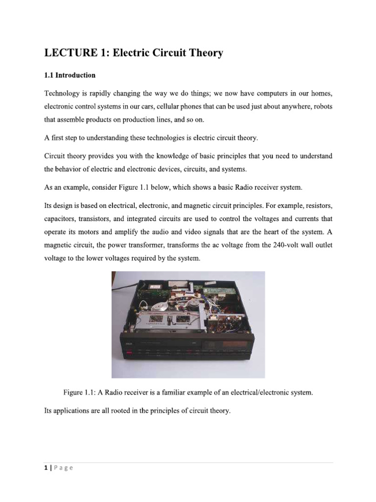 Electric Circuit Theory | PDF