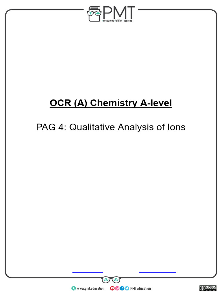 PAG 04 - Qualitative Analysis of Ions | PDF | Nitric Acid | Solubility