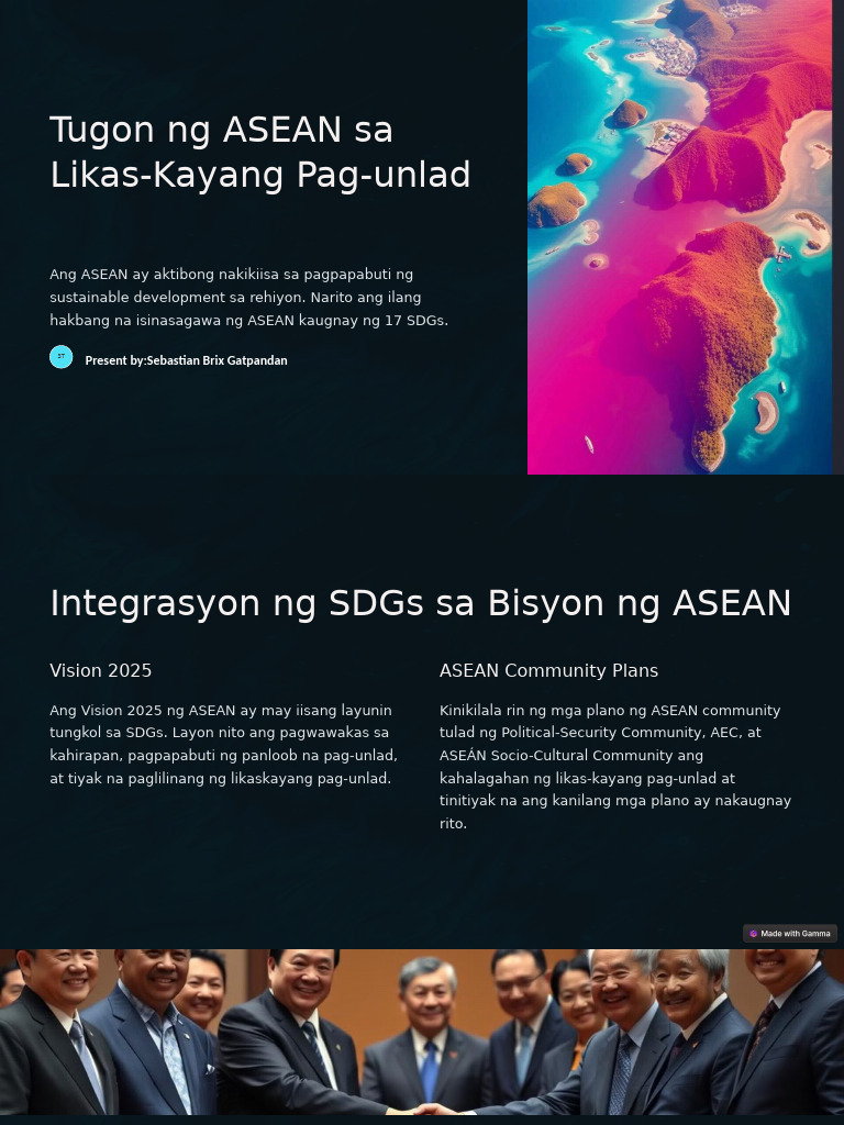 Tugon NG ASEAN Sa Likas Kayang Pag Unlad | PDF