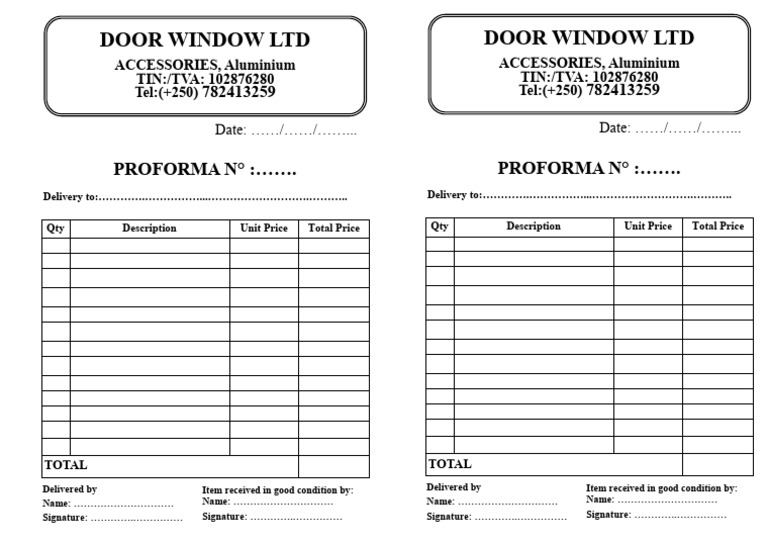 Proforma Door Window LTD | PDF
