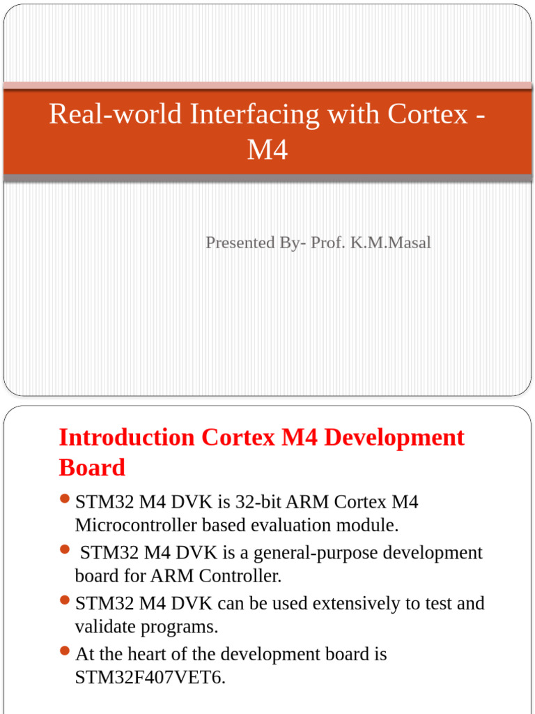 Unit 5 - Real World Interfacing Cortex m4 Development Board | PDF | Computer Engineering | Computing