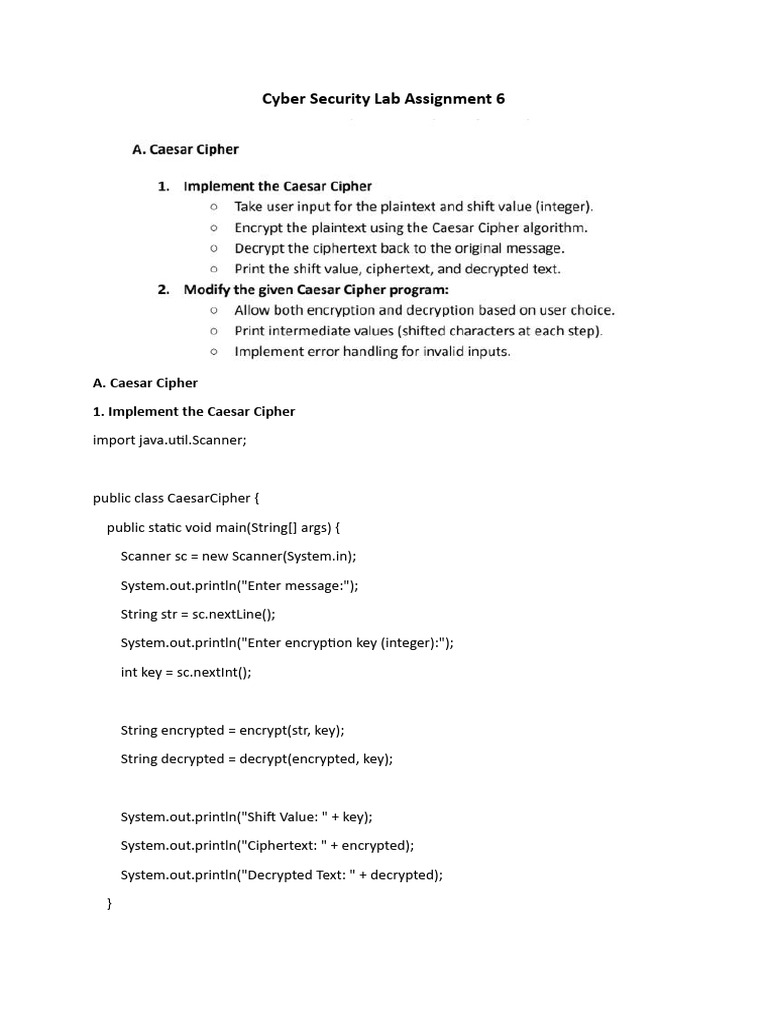 Cyber Security Lab Assignment 6 | PDF | Encryption | Applied Mathematics