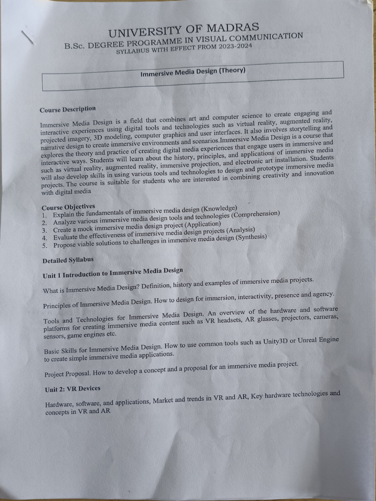 Imd Unit 1 To 5 | PDF