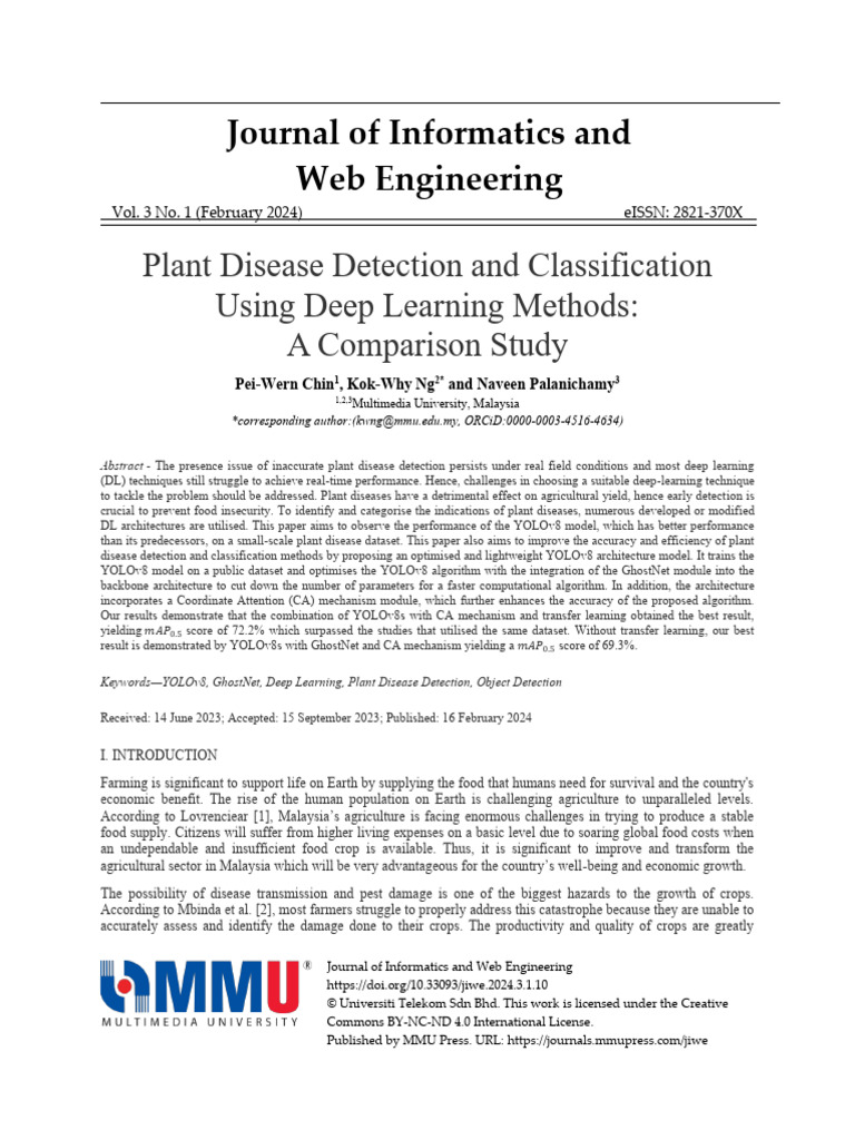 Plant Disease Detection and Classification Using D | PDF | Deep ...