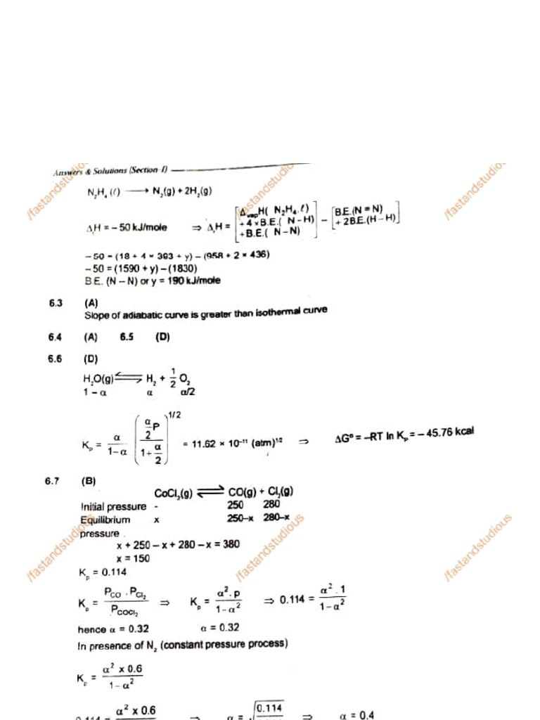 Solution - Thermodynamics | PDF | Thermodynamics | Chemistry