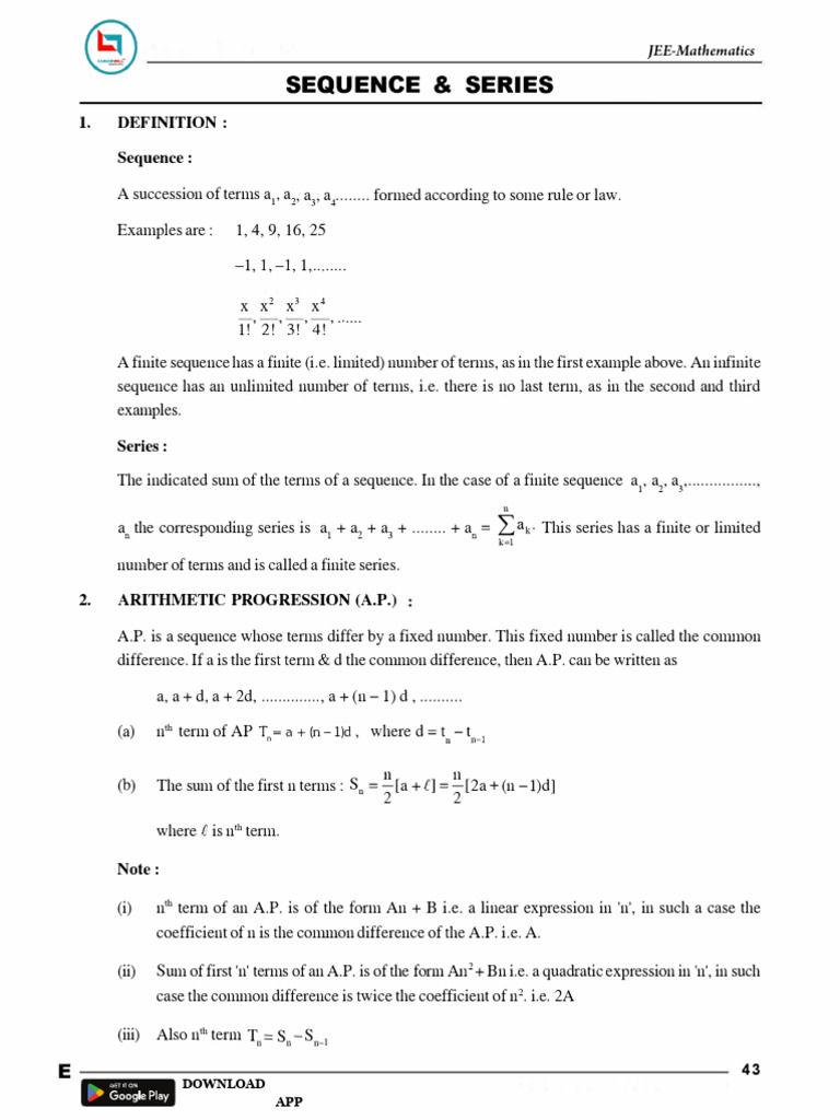 Understanding Sequences and Series | PDF | Sequence | Numbers