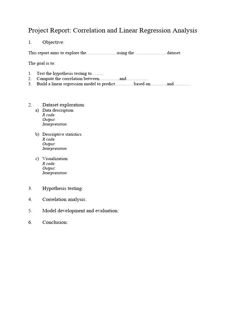 Correlation & Regression Analysis Report | PDF