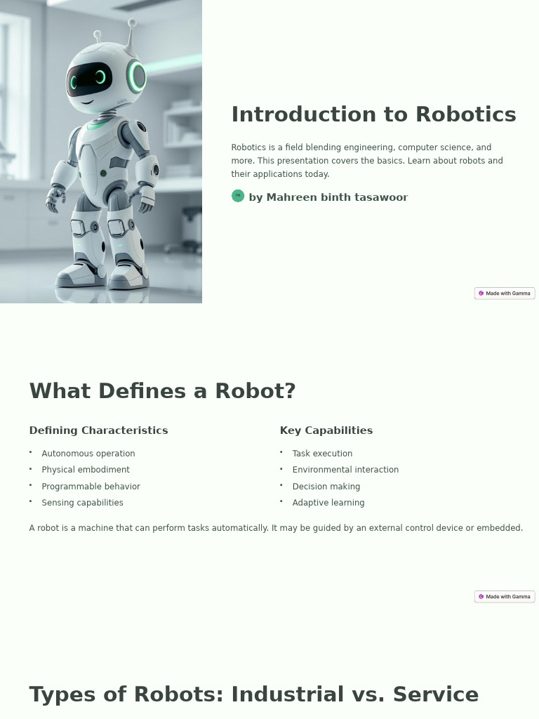 Introduction To Robotics | PDF | Robot | Robotics