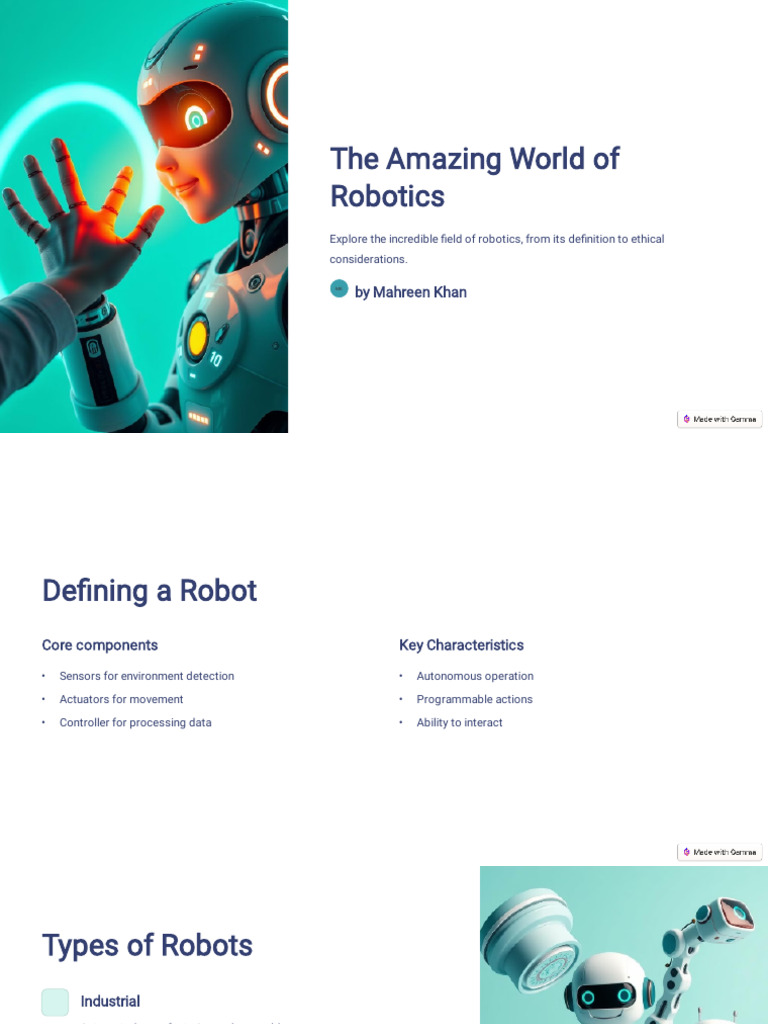The Amazing World of Robotics | PDF