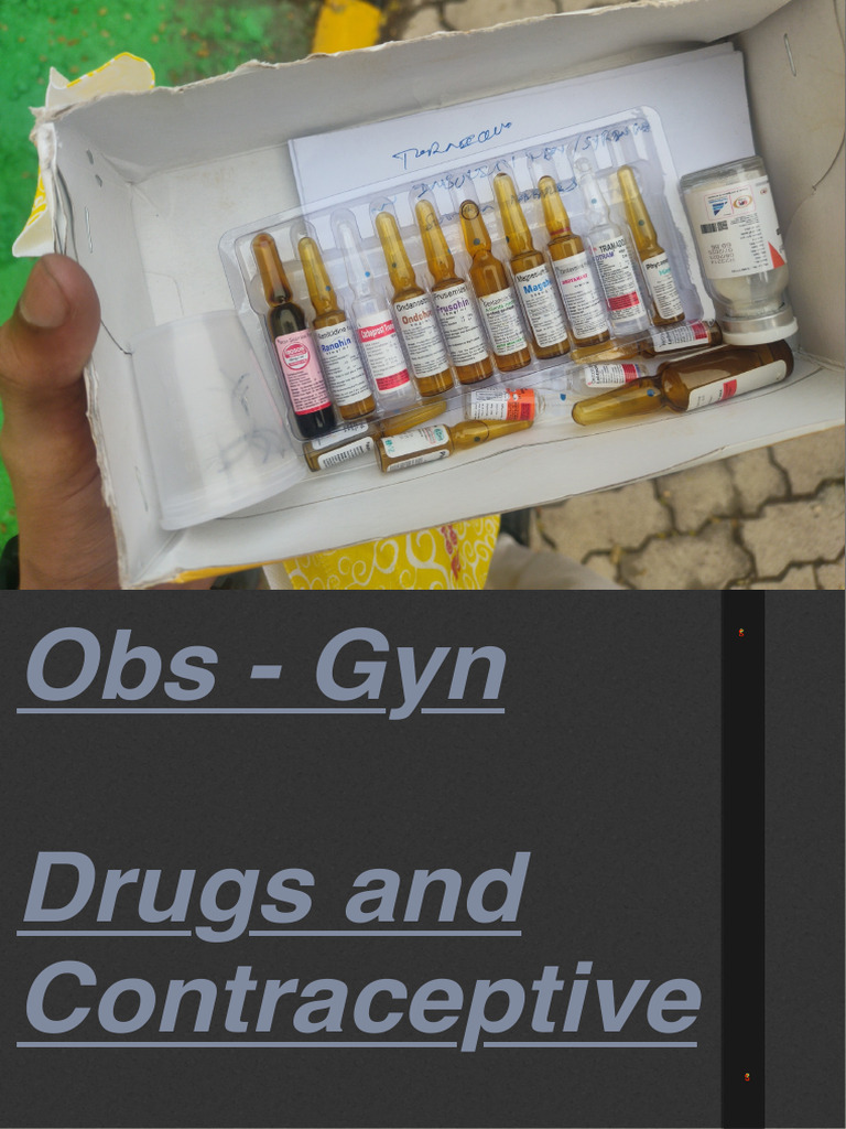 Drugs & Contraceptives Obs-Gyn | PDF | Birth Control | Combined Oral Contraceptive Pill