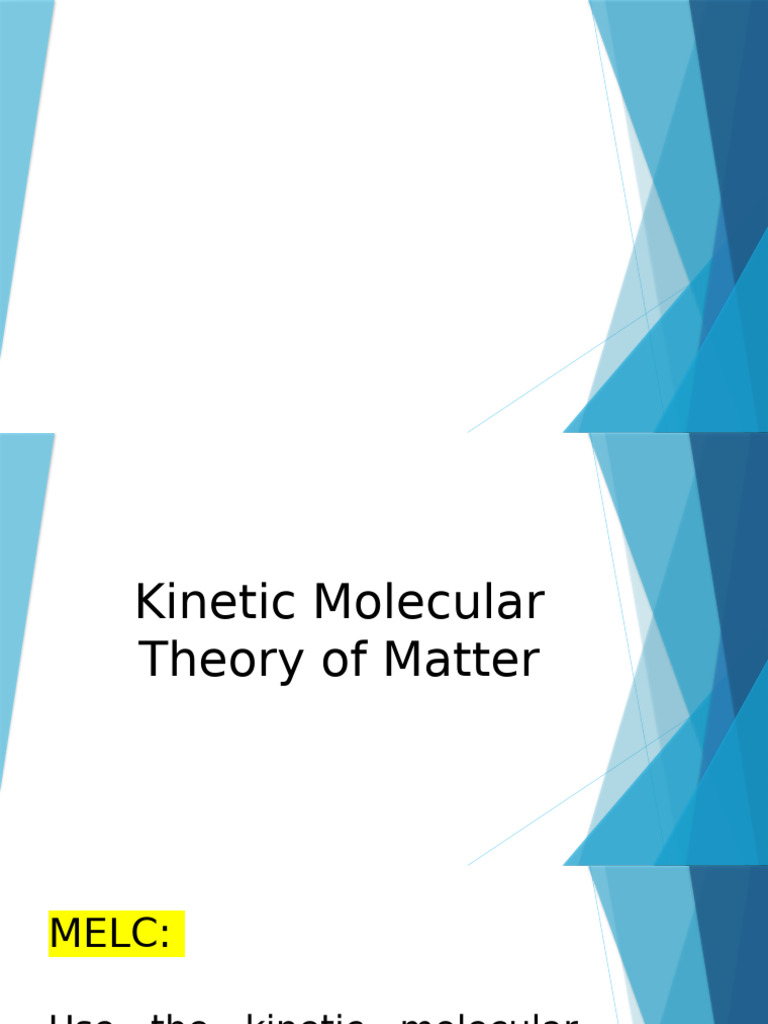 Kinetic Molecular Theory of Matter | PDF