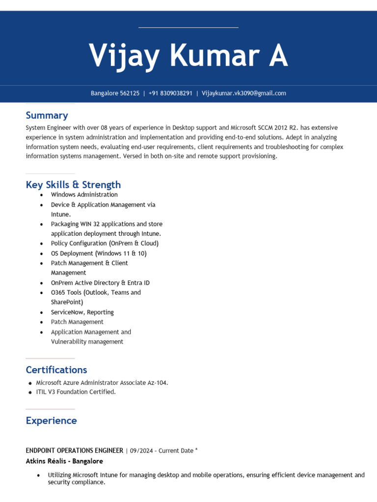 Naukri VijaykumarA (9y 0m) | PDF | Active Directory | Microsoft