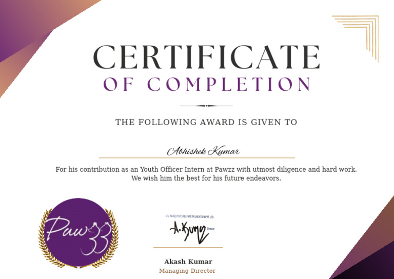 Certificate of Completion-Abhishek Kumar | PDF