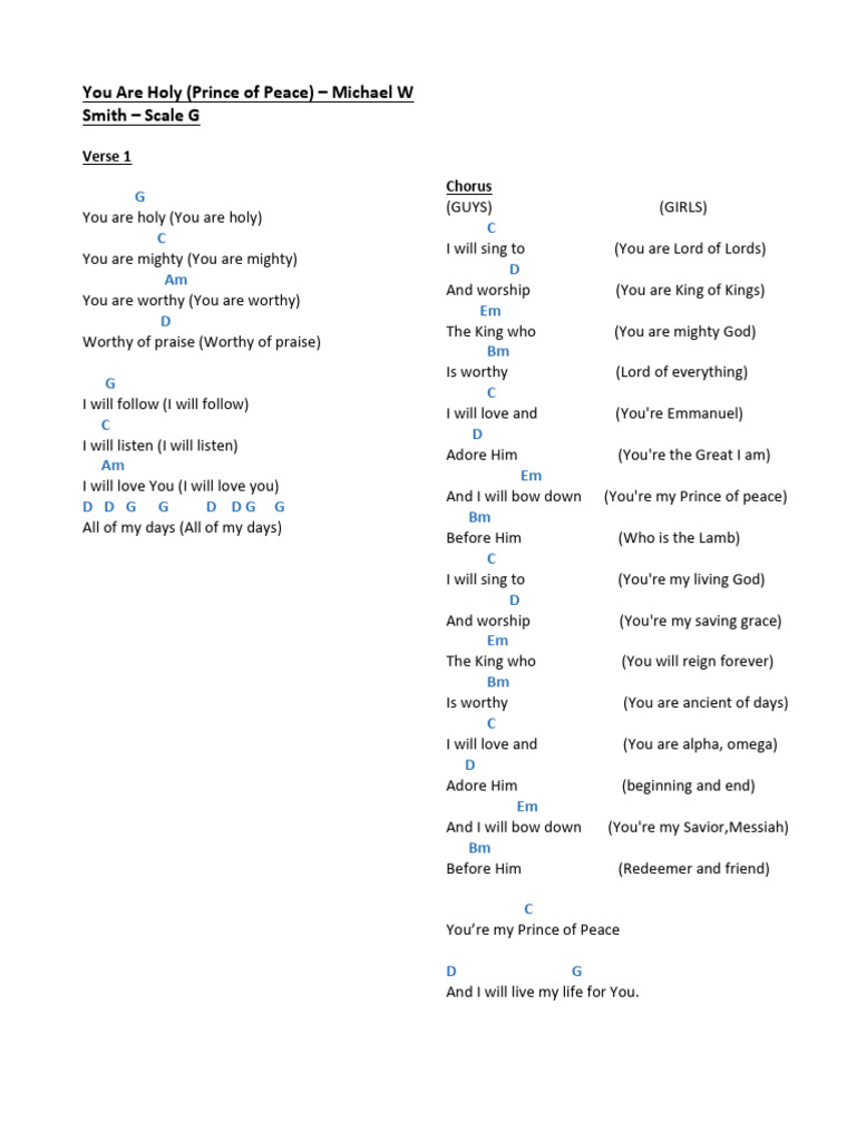 Worship Song Lyrics and Chords | PDF | Religious Belief And Doctrine ...