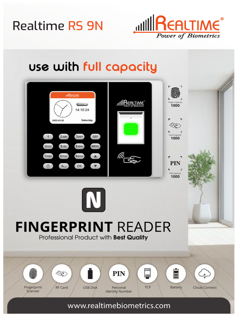 Realtime RS9N Fingerprint Reader Specs | PDF