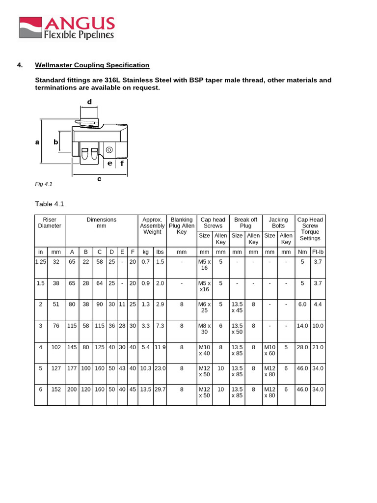 Wellmaster Couplings | PDF