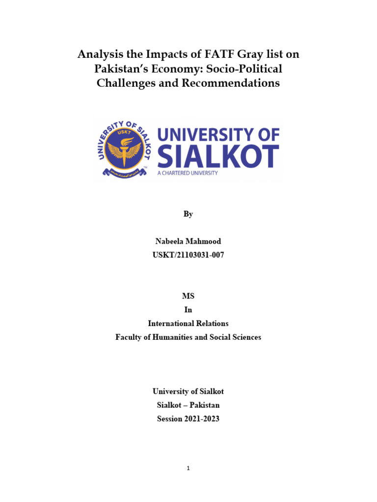 21103031-007 (Final Thesis) | PDF | Terrorism Financing | Money Laundering