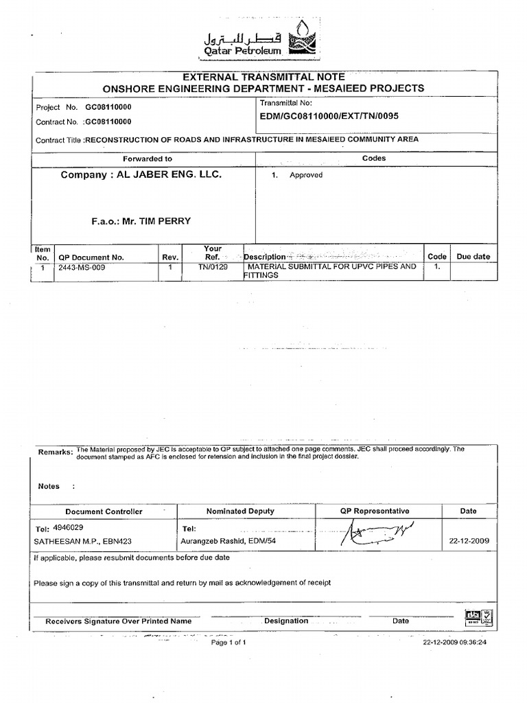 2443-MS-009-1 UPVC Pipes & Fittings | PDF