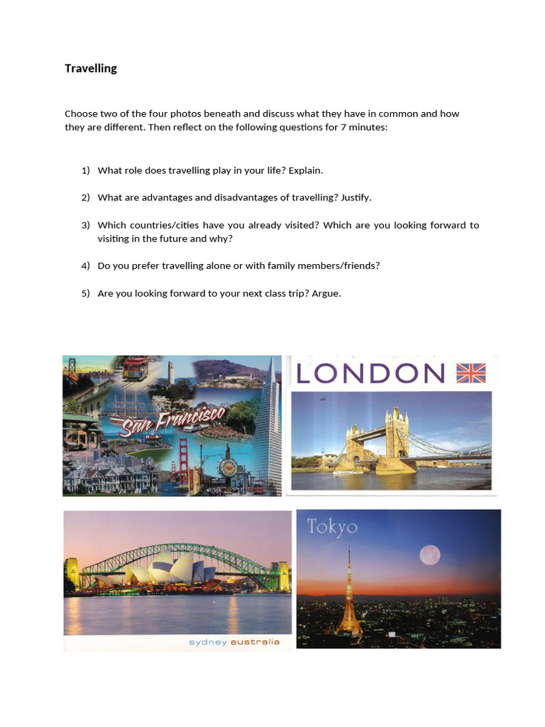 Travelling Oral Exam Conversation Topics Dialogs Icebreakers 79976 | PDF