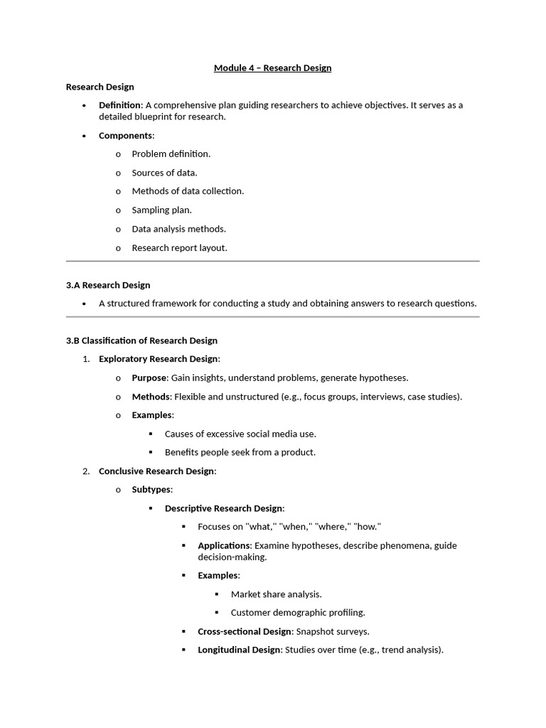 RM MODULE 4- Research Design | PDF | Experiment | Validity (Statistics)