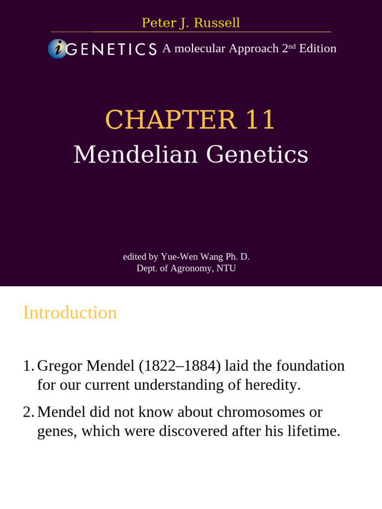 Ch11. Mendelian Genetics | PDF | Dominance (Genetics) | Zygosity