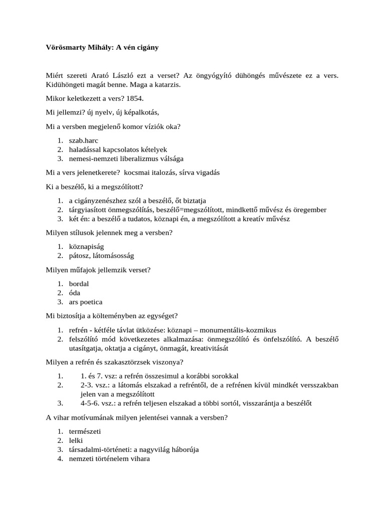 A Ven Cigany Megoldassal | PDF