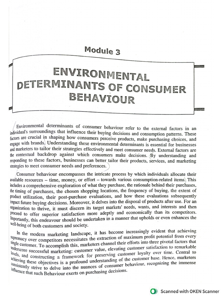 K Consumer Behaviour Chapter - 3 | PDF