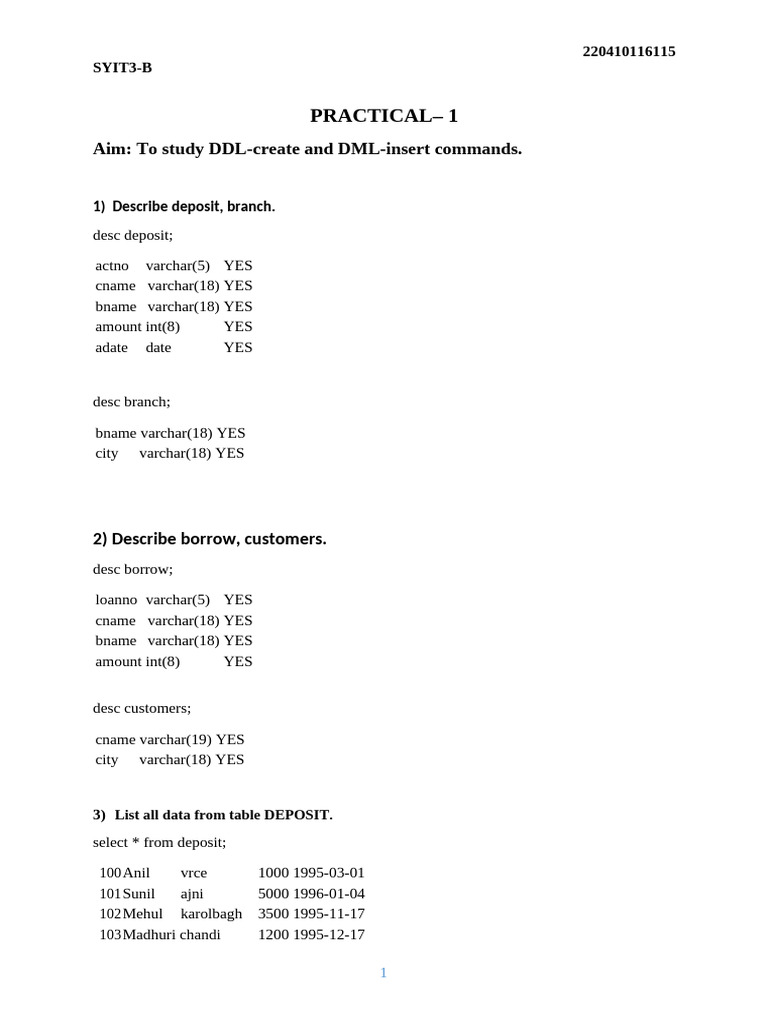 Dbms - 120 Final Vishv | PDF | Data Management | Computer Programming