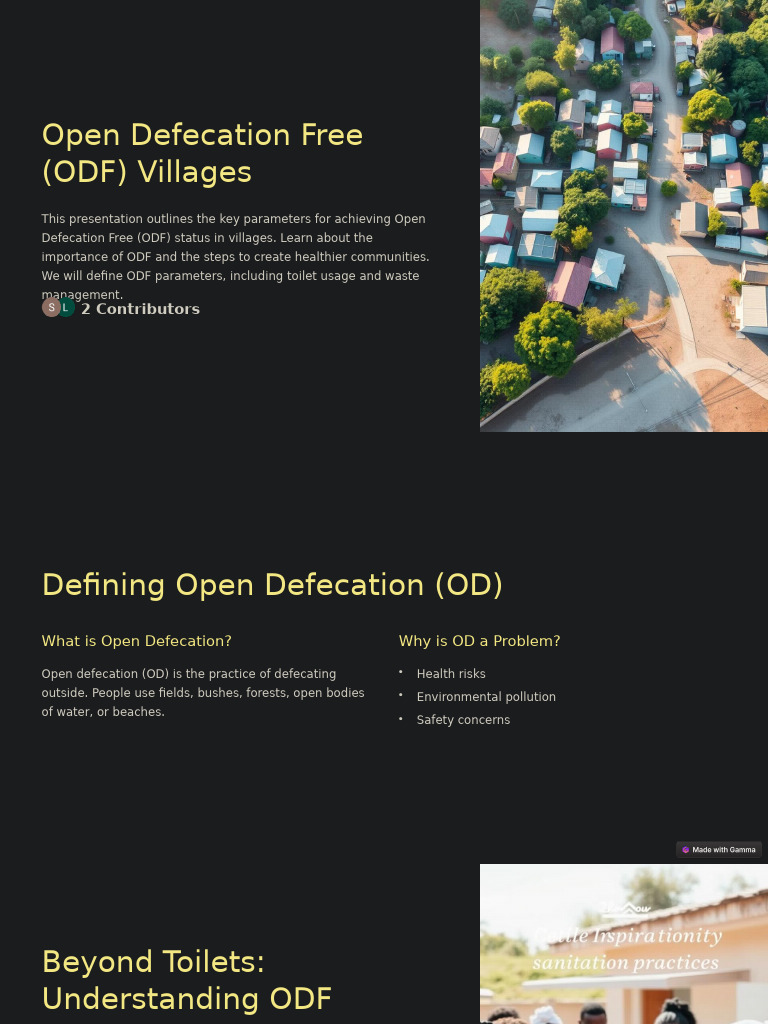 Open Defecation Free ODF Villages | PDF