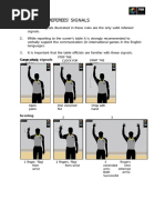 Netball Officiating Signals | PDF | Hand | Arm