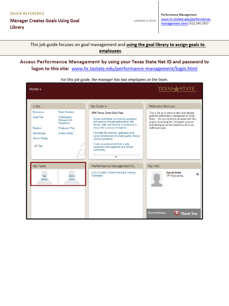 Manager Creates Employee Goal Using Goal Library EDITED | PDF | Goal ...