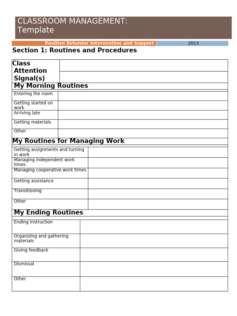 Classroom Management Plan 02 | PDF | Classroom Management | Psychological Concepts