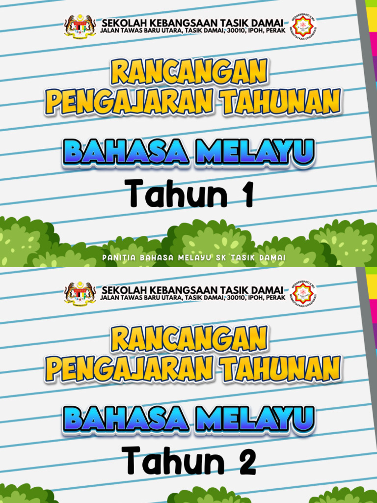 Muka Depan RPT BM SK Tasik Damai | PDF